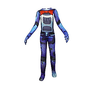 Brigcalki Five Nights Costumes Outfits for boys Scary Halloween Cosplay Bodysuit Purple-1 6-7 Years