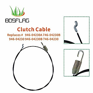 BOSFLAG 946-04230b Auger Cable Replaces MTD 946-04230b, 746-04230 Cable, 746-04230a, 946-04230b, 946 04230b, 746 04230, 746 04230a, 946 04230b Cable for MTD SB624, SB626, SB628, SB630 Snowblowers