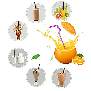 200 Pcs Disposable Straws Individually Wrapped Disposable Plastic Drinking Straws 7.5" Long Standard Size Assorted Colors Straws for Wedding Supplies, Party Favors