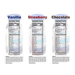 Niro Assortment | Ensure Original Nutrition Shakes | Variety Pack | Milk Chocolate Shake, Vanilla Shake, and Strawberry Flavors | Nutritional Full of Vitamins and Minerals 12 Pack | With Niro Travel Beverage Sleeve