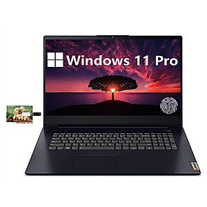 Lenovo New IdeaPad 3 Business Laptop, 17.3" HD Display, AMD Ryzen 5 5500U, Windows 11 Pro, 20GB RAM, 1TB SSD, Fingerprint, 32GB Durlyfish USB Card