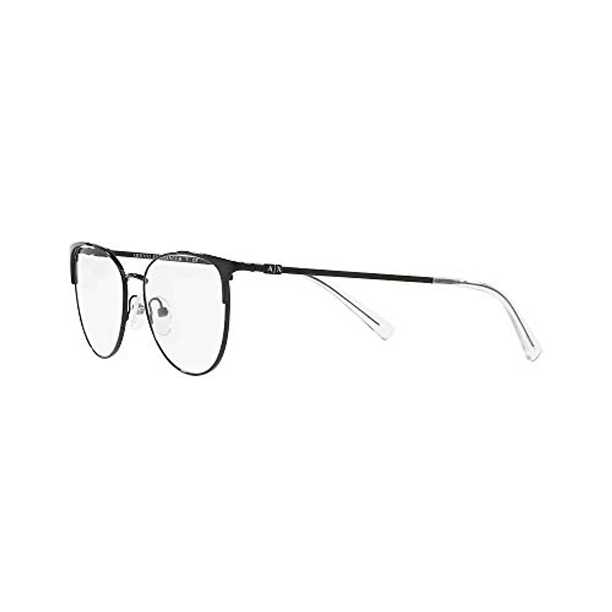 A|X ARMANI EXCHANGE Women's AX1034 Cat Eye Prescription Eyeglass Frames, Black/Demo Lens, 52 mm