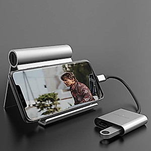 HyperDrive USB C to Hdmi 4k, USB-A 3.0 and 60W USB-C Adaptor | 3-in-1 Adapter for MacBook, Ultrabook, Chromebook and USBC Devices | Hyperdrive by Sanho | Silver