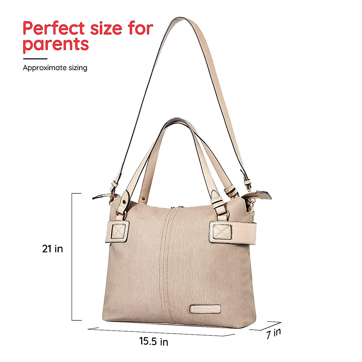 SoHo Lansing Vegan Leather Diaper Bag 4Pc Purse