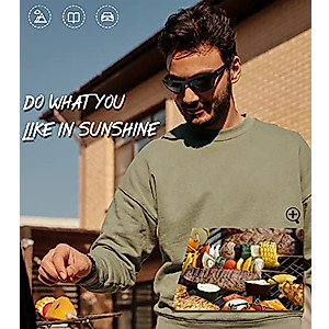 SKYOAK Premium Lightweight Bifocal Reading Sunglasses Men TR90 Frame Wrap Around Design Blue Light Blocker UV 400 Protection Outdoor Sun Reader Driving (Black +1.50)