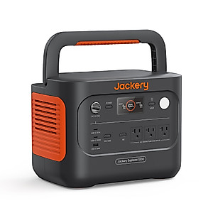 Jackery Explorer 1000 v2 Portable Power Station,1070Wh LiFePO4 Battery,1500W AC/100W USB-C Output, 1 Hr Fast Charge, Solar Generator for Camping,Emergency, RV, Off-Grid Living(Solar Panel Optional)