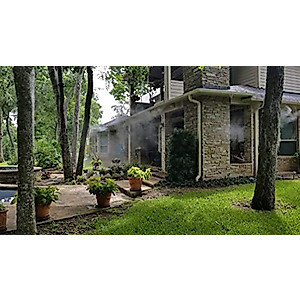 mistcooling Patio Misting System-Patio Misting Kit Assembly - Make Your own Misting System - Easy to Build and Install - 5 Minute Installation (48Ft 12 Nozzles)