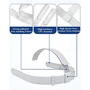 Head Strap for Oculus Quest 2 Headset, Original Replacement Head Strap Compatible with Meta Quest 2 Headstrap with 4 Pcs Controller Thumb Grip Caps，for Oculus Quest 2 HeadStrap，Original Head Strap