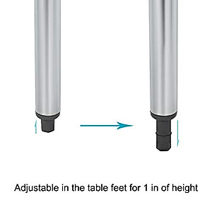 Cuilvu Stainless Steel Table 72" x 24" Commercial Work Table Outdoor Food Table Kitchen Table BBQ Prep Table for Garage, Restaurant,Hotel,Home, Warehouse, and Kitchen Silver