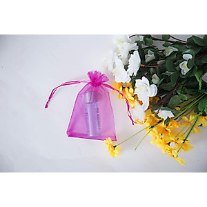 Xin 50pcs 5x7inch(about12.7x17.8cm）transparent drawstring organza bags, jewelry bags, wedding party Christmas gift bags, cosmetics gift bags (grey)