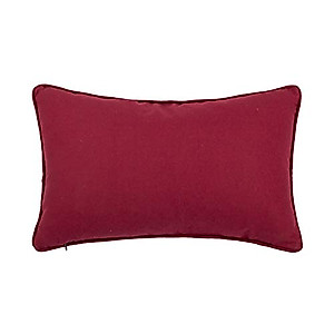 Safavieh Home Jingles Green and Red and Beige Merry Christmas 12 x 20-inch Decorative Pillow Pillow
