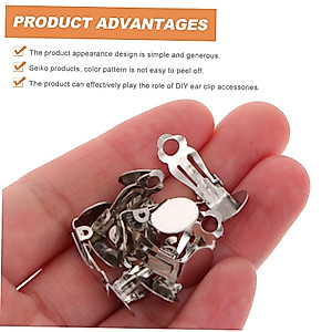 TEHAUX Essential DIY Earring Accessories 100pcs Clip-on Earring Findings Ear Jewelry Making Materials Safe Ear Clips