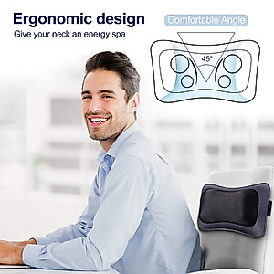 Mo Cuishle Electric Shiatsu Back Massager with Heat - Powerful 3D Kneading for Neck, Shoulder, Lower Back Pain Relief - Ergonomic Design for Home, Office, & Car - Gifts for Women, Men, Mom & Dad