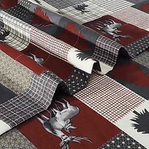 Sleepdown 100% Cotton Flannel Sheets Full - Super Soft, Heavyweight, Double Brushed, Anti-Pill Flannel Bed Sheets Full Size - 16" Deep Pocket Full Size Fitted Sheet X2 Side Pockets (Full, Lodge)