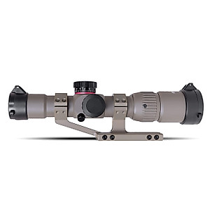 Monstrum G2 1-4x24 First Focal Plane FFP Rifle Scope | ZR305 H-Series Offset Scope Mount | Flat Dark Earth | Bundle