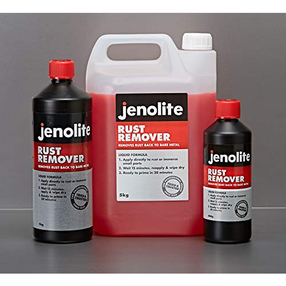 JENOLITE Original Rust Remover Liquid Trigger Spray - Removes Rust Back To Bare Metal - 1 Litre