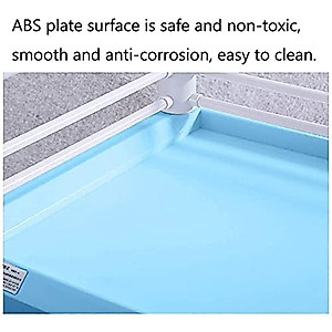 3 Tier Hospital Medical Utility Cart on Wheel, Blue Abs Beauty Salon Equipment Rolling Trolley with Dirt Bucket Drawers, 100-150Kg Load 54×3