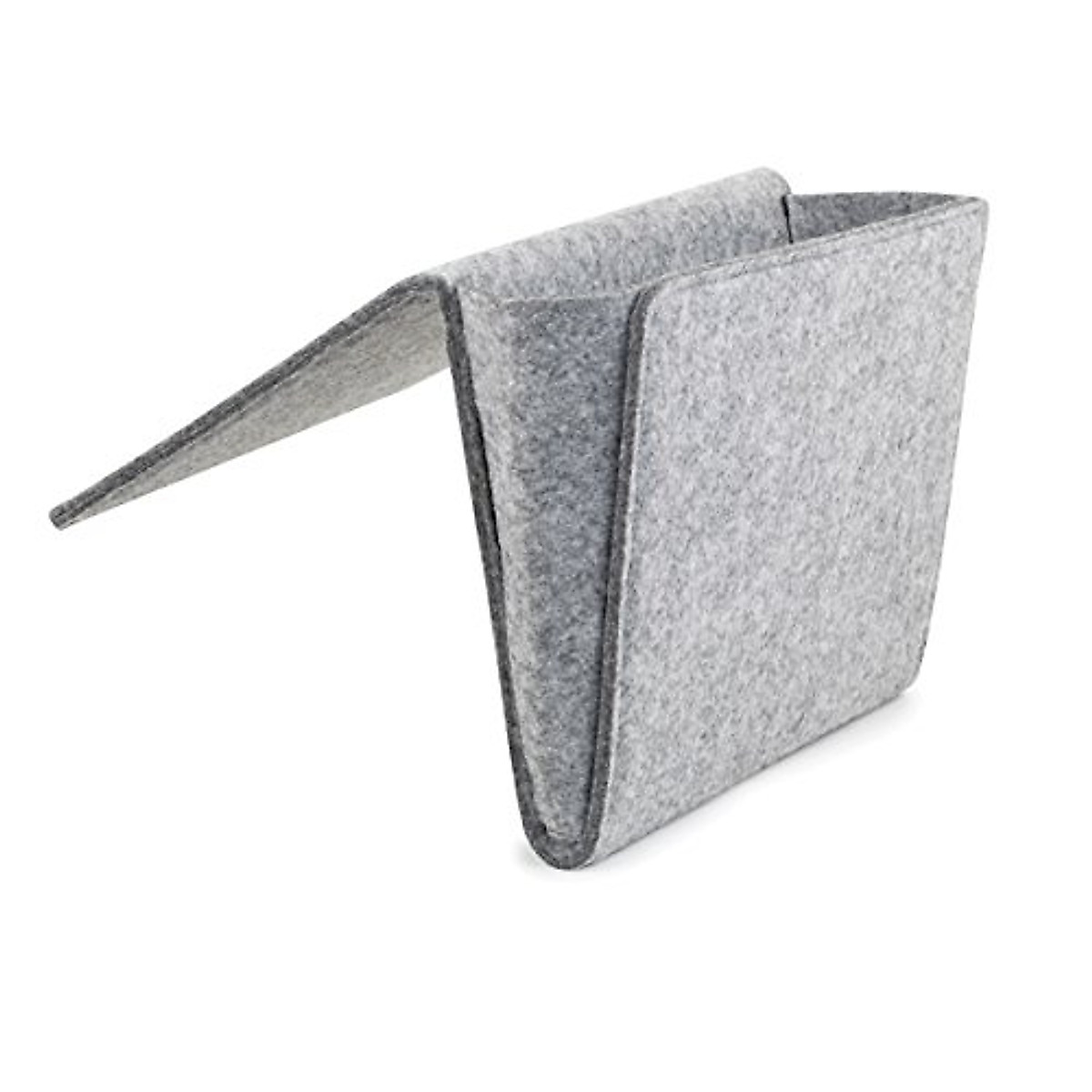 Kikkerland Grey Felt Bedside Pocket Caddy, Storage, Organizer, Holder