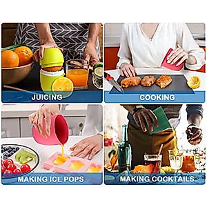 Lechin Hand Juicer - Citrus Juicer with Lemon Shape - Hand Lemon Juicer with Two Press Options for Different Fruits (Yellow)