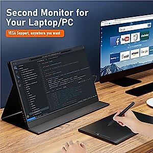 Feiasia 2.5K Portable Monitor 17.3 Inch 2560x1440 100% Adobe sRGB IPS HDR USB-C Second Laptop Monitor HDMI Computer Display Gaming Monitor Travel Monitor for Laptop PC Mac Phone PS4 Xbox Switch