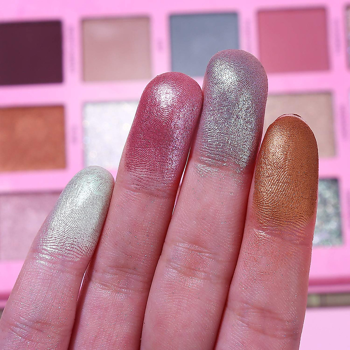 UCANBE Magic Spell Eyeshadow Palette 18 Color Pigment Matte Shimmer Glitter Eye Shadow Makeup - Nude Browm Peachy Pink Sage Green Velvet Texture Easy to Blend Long Lasting Pallet