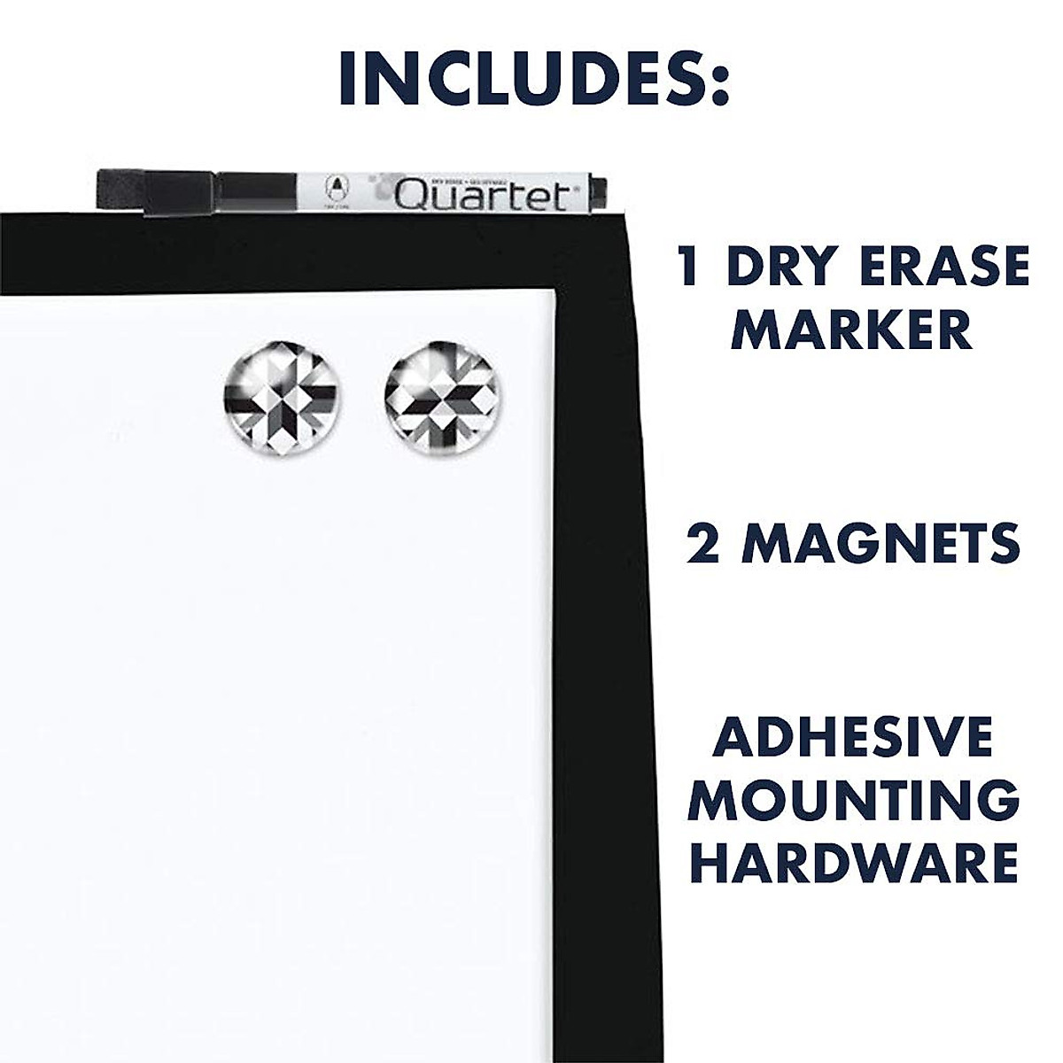 Quartet Combination Magnetic Whiteboard & Corkboard, 17" x 23", Combo White Board & Cork Board, Curved Frame, Perfect for Office & Home Decor, Home School Message Board, Black (41723-BK)