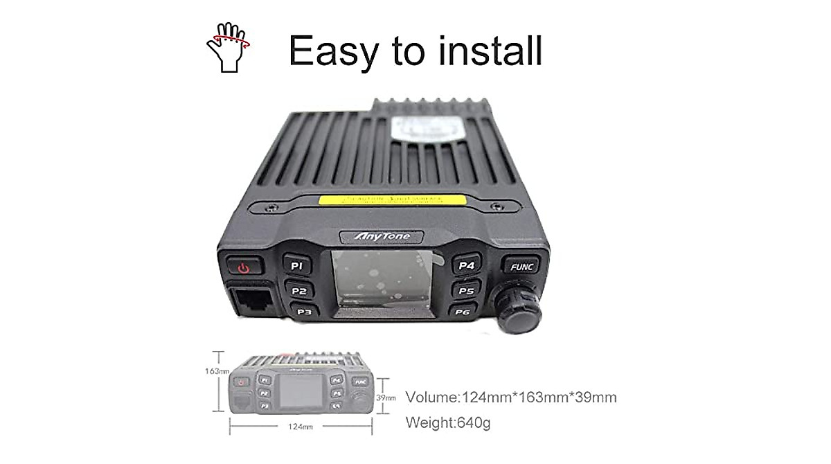 Anytone AT-778UV Dual Band 25W Mobile Radio - VHF/UHF Car Transceiver