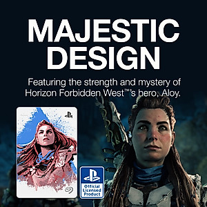 Seagate Horizon Forbidden West Limited Edition Game Drive for PlayStation Consoles, 2 TB, External Hard Drive - USB 3.2 Gen1, Officially-Licensed (STLM2000200)