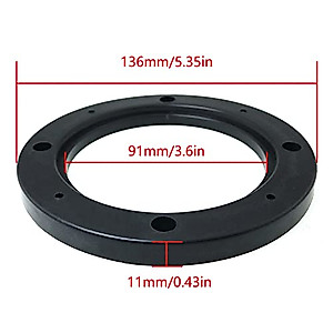 JianLing 2pcs Auto Car Truck 4" Dia Universal Car Stereo Speaker Spacer Adaptor Ring Mounting Bracket, Black