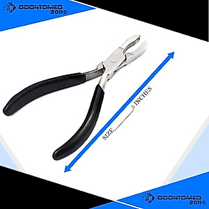 OdontoMed2011 Bead Capture Ring Opener & Closer Set - Ball Closure Body Piercing Tool Tattoo Stainless Steel Ring Opening and Closing Pliers With Black Pvc Grip