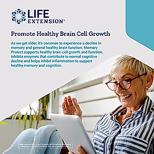 Life Extension Memory Protect - Brain & Memory Health Support Formula Neuro Supplement – Gluten-Free, Non-GMO, Vegetarian – 12 Colostrinin-Lithium (C-Li) Capsules + 24 Lithium (Li) Capsules