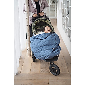 RoSK-Down Pouch 3way-Stroller,Carrier Cover and Car Seat Footmuff, Best for Freezing Winter Conditions (Denim)