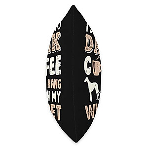 Whippet Love Dog Gifts Funny Whippet Drink Coffee Hand with Dog Mom Gift Throw Pillow, 18x18, Multicolor