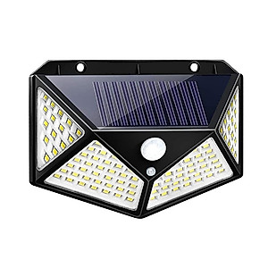 KLFJFD Solar Lights Outdoor,100LED Solar Light Outdoor Solar Lamp,Powered Waterproof Motion Sensor Street Light for Home Garden Decoration