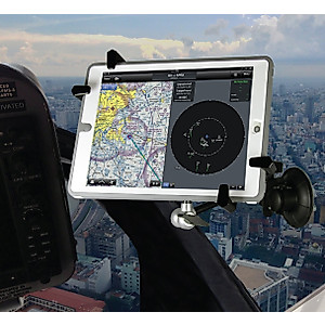 MYGOFLIGHT Flex Suction Cup Articulated Arm Sport Mount and Universal Cradle Kit for Any 7”-11” iPad Mini Air Pro Android Tablet PC for Airplane Car RV Truck Boat Window Mounting