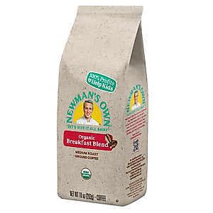 Newman's Own Organics Newman's Breakfast Blend, Ground Coffee, Medium Roast, Bagged 10oz