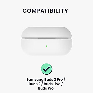 kwmobile Earphones Case Compatible with Samsung Buds 2 Pro/Buds 2 / Buds Live/Buds Pro - Protective Earbuds Headphones Cover - Lavender