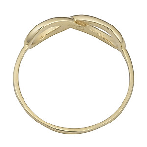 Kooljewelry 10k Yellow Gold Infinity Ring (size 9)