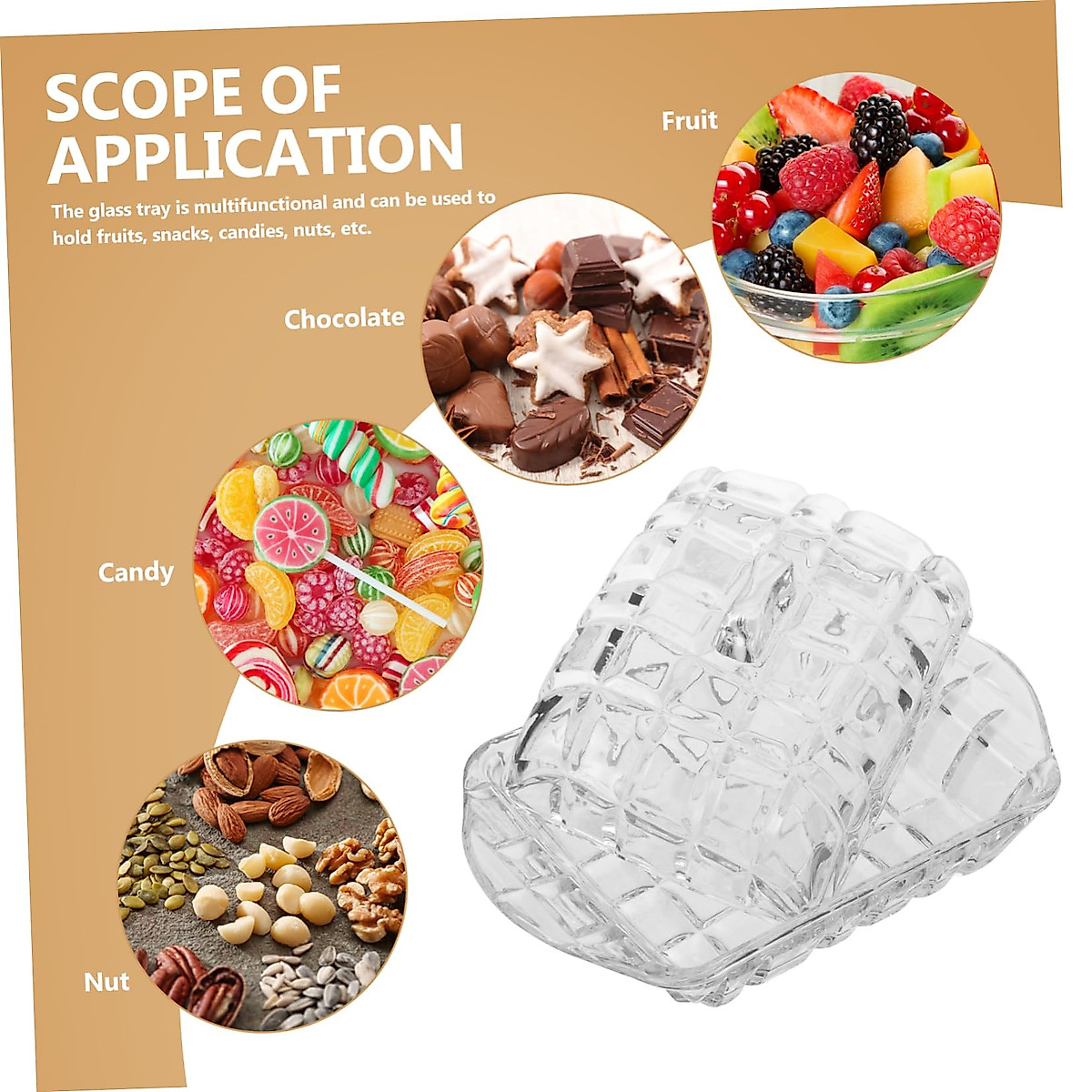 IFANLANDOR Cupcake Display Stand Clear Cake Stand Mini Cupcake Stand Cupcake Holder with Lid Cupcake Stands Clear Display Stand Centerpiece Table Decorations Fruit Tray Dessert Glass Plate