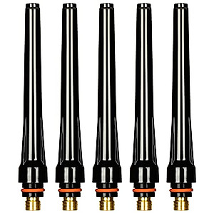 Alffun 5Pcs TIG Welding 57Y02 Long Back Cap for TIG Welding Torch wp 17 18 26 Series Tig ConsumablesWelding Soldering Supplies