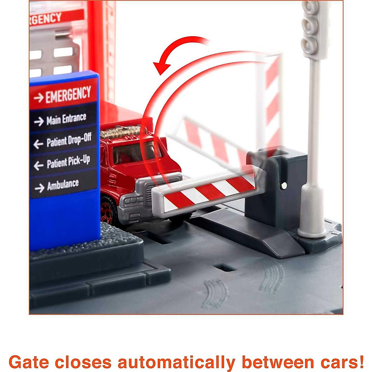 Matchbox Cars Playset, Action Drivers Helicopter Rescue & 1:64 Scale Toy Ambulance & Helicopter, Connects to Other Sets