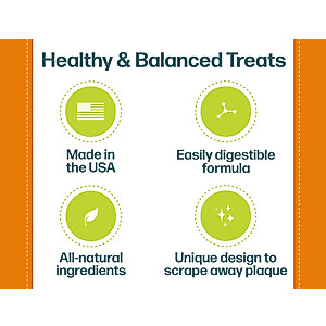 Fido Naturals Doozie Bones Dental Care Treat for Dogs, Peanut Flavored, Made with Sunflower, Chia, & Flax Seeds-Naturally Freshens Breath, Reduces Plaque & Whitens Teeth 21ct - Mini Treats (Pack of 3)