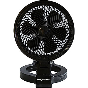 Keystone 7 Inch Convertible Fan, (Black)