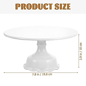GANAZONO Serving Platter Cake Pedestal Porcelain Cake Stand Display Cake Holder Cake Plates Buffet Treat Stand Tray Fruit Plate Nuts Container Cupcake Stand Snack Ceramics Ceramic Plate