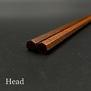 Heptagonal wooden chopsticks [Macaranduba] 23.5cm Daikokuya Edokibashi beautiful japanese wooden chopsticks made in japan high quality