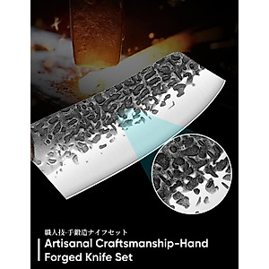 DRAGON RIOT Chef Butcher Knife Set for Meat Cutting with Roll Bag, 12 PCS Japanese Forged Chef Knives Set for Men and Women Gift for Men