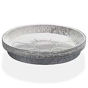 Premium Products Corp. Disposable Drip Pans - 10 Pack -11 Inch by 1 Inch Medium Round Drip Pans - Perfect for Medium, Small & MiniMax Big Green Egg, Kamado Joe Style, Acorn & Weber Grills & Smokers