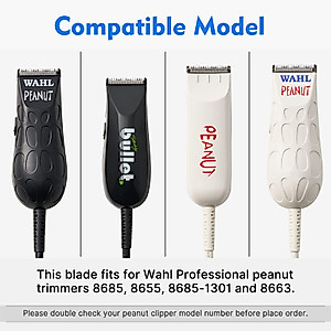 2 Pack Peanut Clipper Replacement Blade, Snap-On Replacement Blade for Wahl Peanut Hair Clipper #2068-300, White