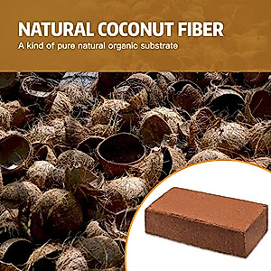 Hodiax Premium Coco Coir Brick, 1.4Lb High Nutrinent Compressed Coconut Soil, OMRI 100% Organic Low EC & PH Balanced Potting Soil for All Plants Gardening, Hydroponics and Reptile Substrate (650G x 2)