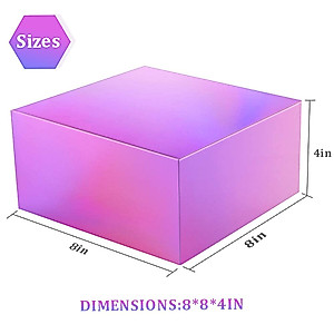 SHANSVYE Gift Boxes, Gift Boxes with Lids,8X8X4 Inches, Bridesmaid Proposal Boxes,Gift Boxes for Presents, Birthday, Gift Boxes Bulks for Wedding,Graduation, Party Favor box (10, Gradient purple)